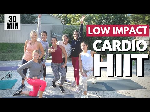 30 MIN Low Impact Cardio HIIT Workout | Knee Friendly No Jumping No ...