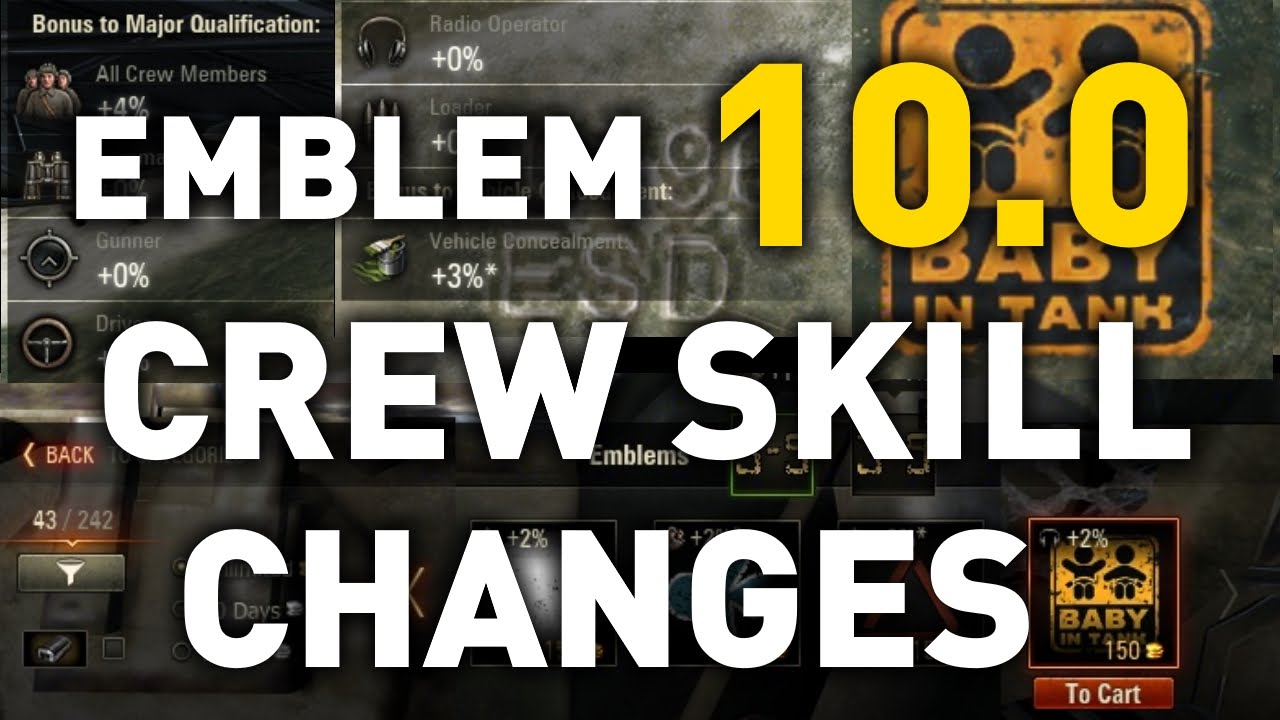 World of Tanks || Emblem Crew Skill Bonuses - 10.0 Rubicon Preview ...
