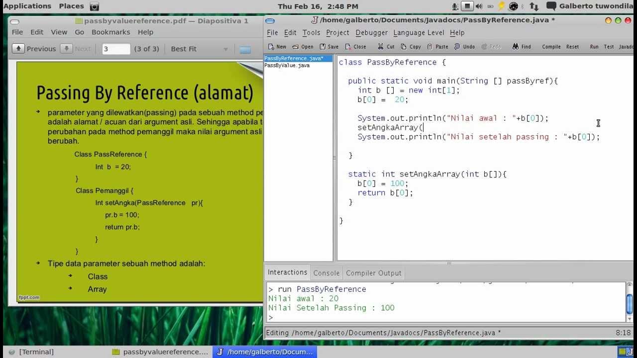Java Dasar 02 - Passing By Reference - YouTube