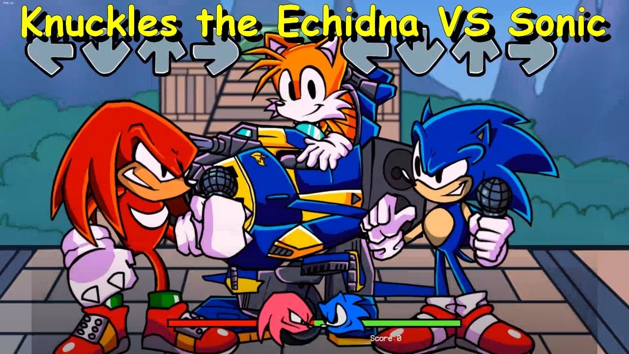 Knuckles the Echidna VS Sonic - Friday Night Funkin Mod - YouTube