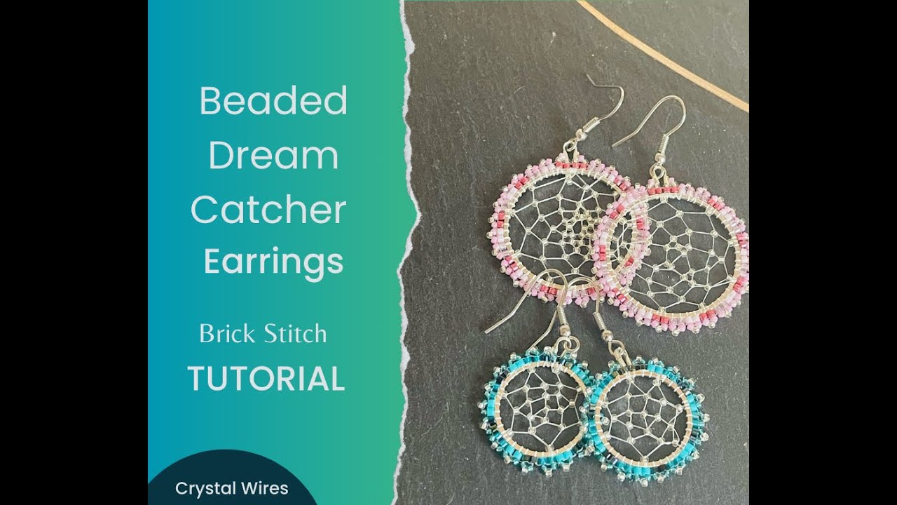 Beaded Dream Catcher, Earring Tutorial, Seed beads, Miyuki Delica - YouTube