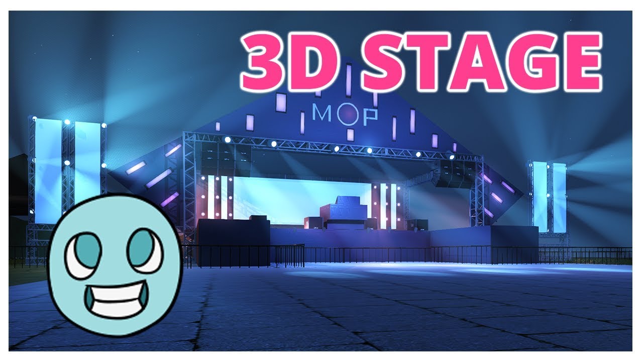 3D STAGE | Modern Rave Party DJ's | Unity Archviz EXTERIOR - YouTube