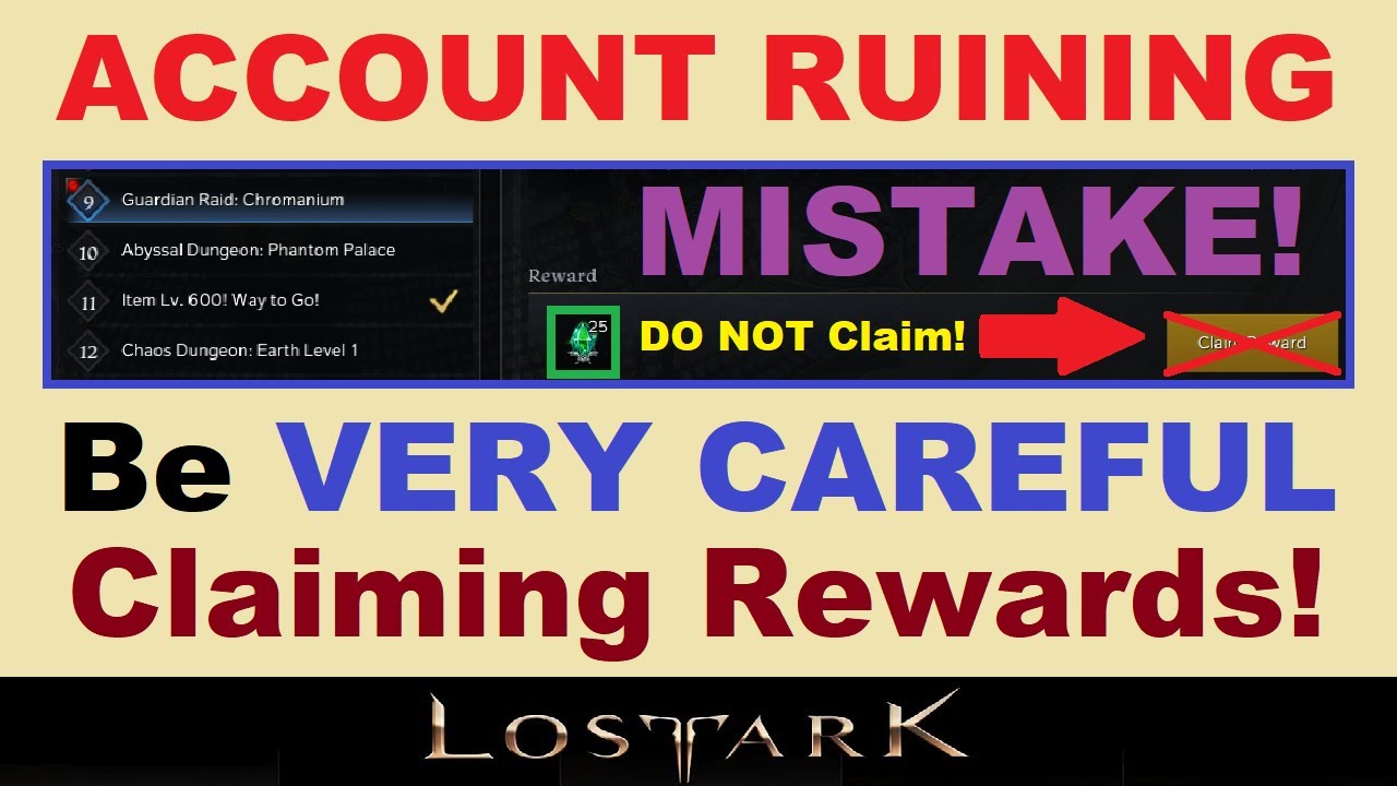~ACCOUNT RUINING MISTAKE!~.. Be *VERY CAREFUL* Claiming Rewards in Lost ...