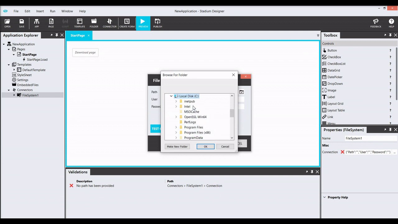 Adding a File System connector - YouTube
