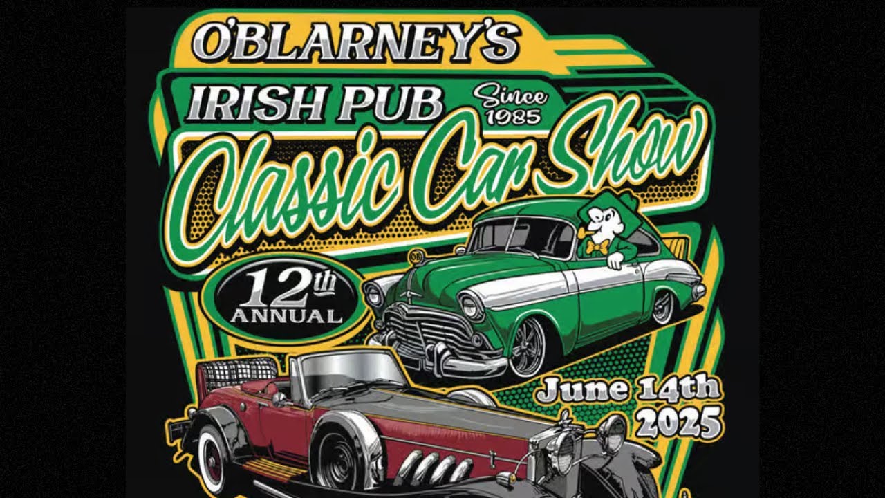 12th Annual Oblarneys Irish Pub Classic Car Show! - YouTube