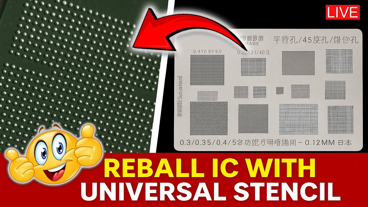 Reball ic with Universal Stencil #mobilerepair #akinfo #repair # ...