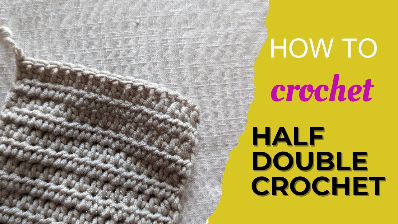 How to crochet half double stitch.HDC tutorial - YouTube