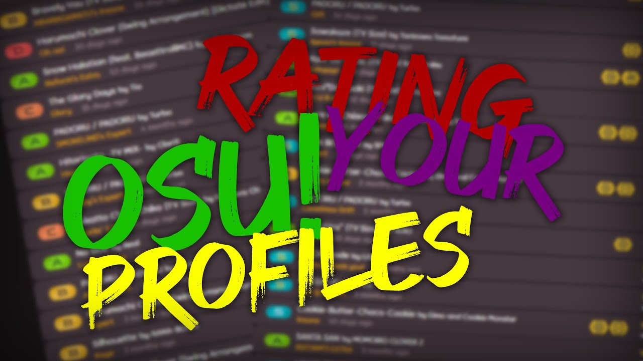 RATING YOUR OSU PROFILES! - YouTube