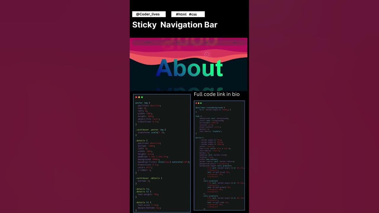 Sticky Nav 🍻 Shorts Viral Coding Coder Webdevelopment Html Javascript Coding Codinglove