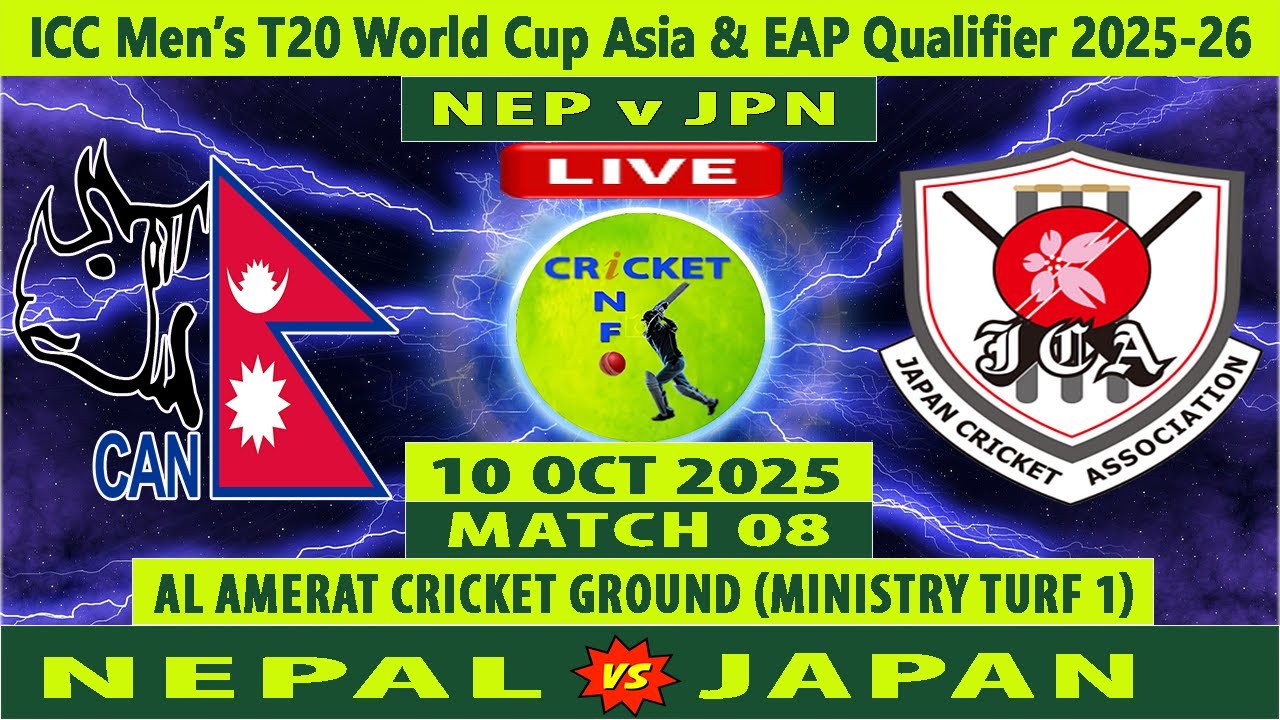 Nepal vs Japan | NEP vs JPN Live | 8th Match of ICC Men’s T20 World Cup ...