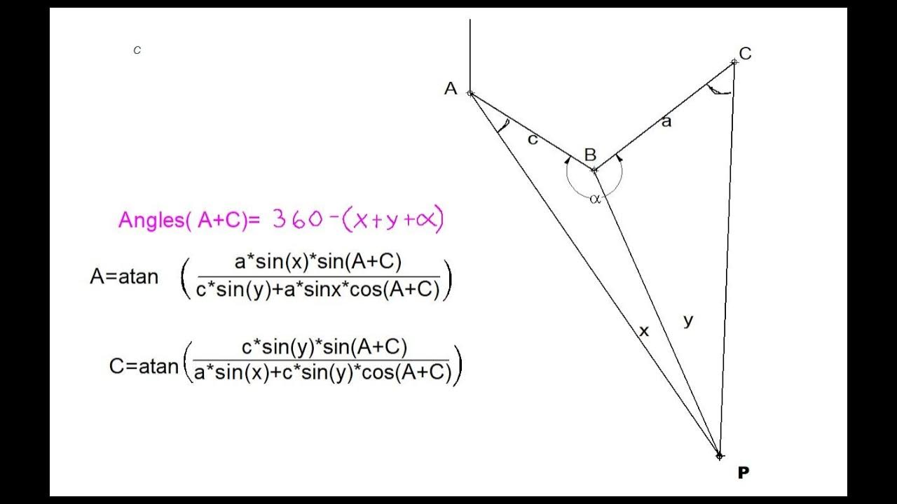 3 point angle resection - YouTube
