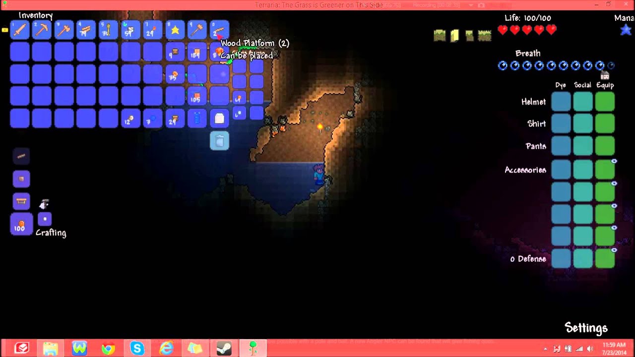 Terrira ep.2 mining - YouTube