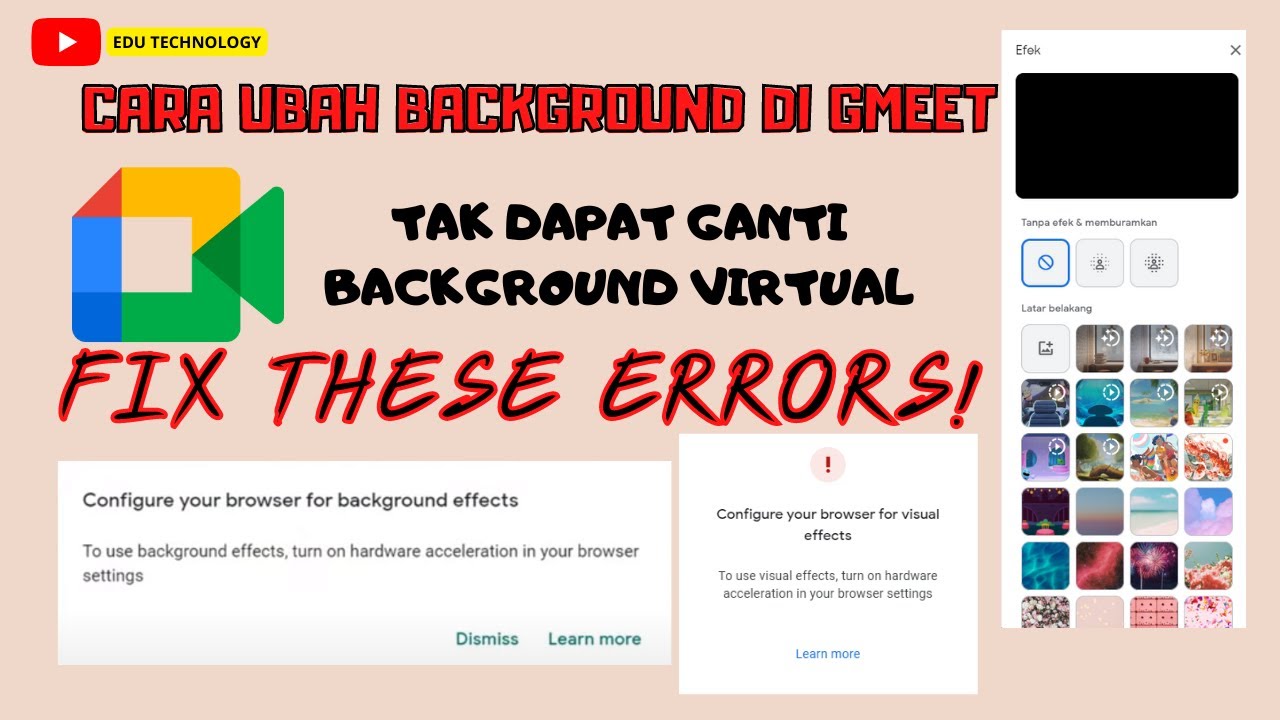 Atasi Google Meet Tidak Dapat Menggunakan Virtual Background Mudah ...