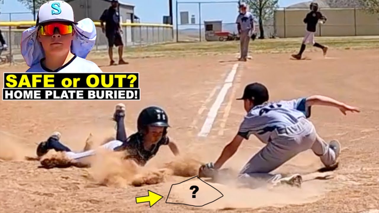 SAFE OR OUT AT HOME PLATE? 4 BASEBALL GAMES IN A DUST STORM! ⚾️ - YouTube