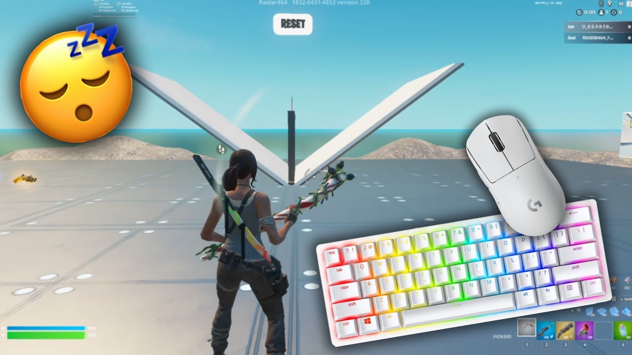 Razer huntsman mini mercury😴 1v1 Build fight | ASMR gameplay 😴 ...