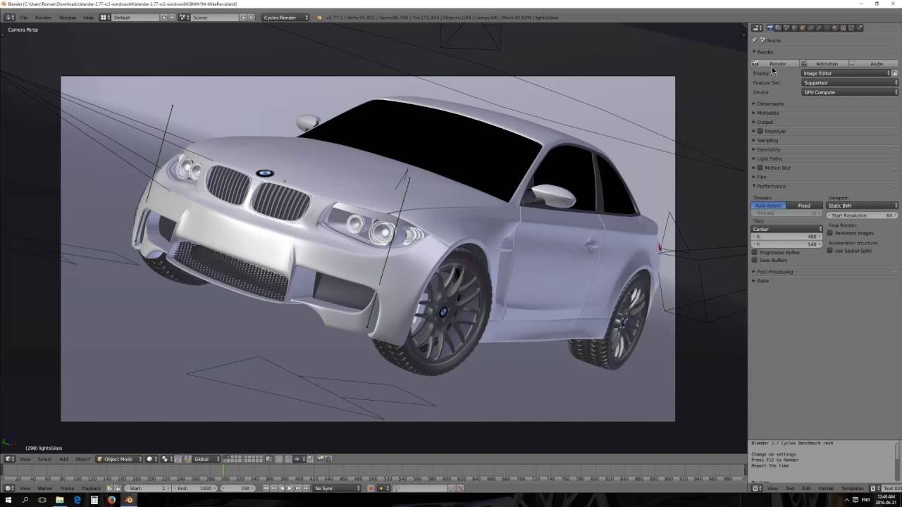 Blender Benchmark BMW Rendering with 2 x Titan X in 10 seconds - YouTube