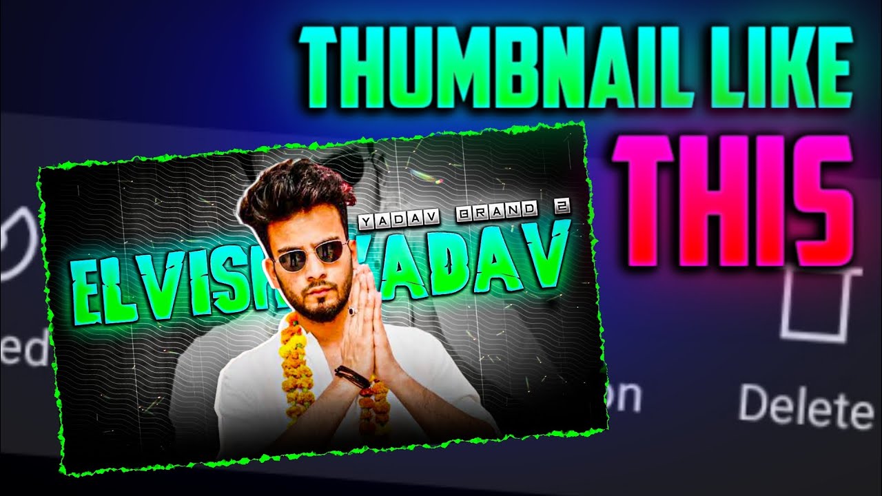 HOW TO MAKE THUMBNAILS FOR EDITING VIDEOS | Thumbnail Like Big Creator ...