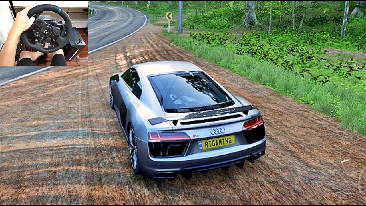 FH5 AUDI R8 V10 PLUS PURE ENGINE SOUND TOP SPEED LOGITECH G923 GAMEPLAY ...