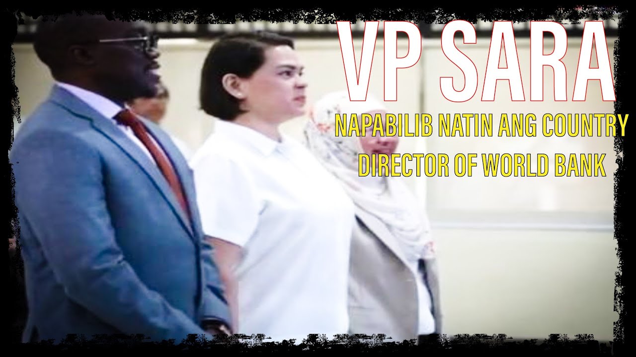 Vp INDAY SARA, SUPORTADO TAYO NG WORLD BANK SA ATING PROYEKTO SA - YouTube