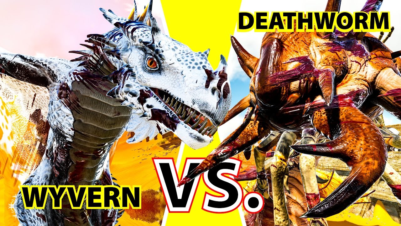 Alpha Deathworm vs. Alpha Wyvern | Ark SE Scorched Earth | Gameplay ...