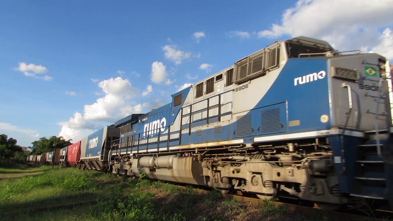 [HD] GE AC44i Rumo #9906 liderando o carregado no pátio de ZCV - YouTube