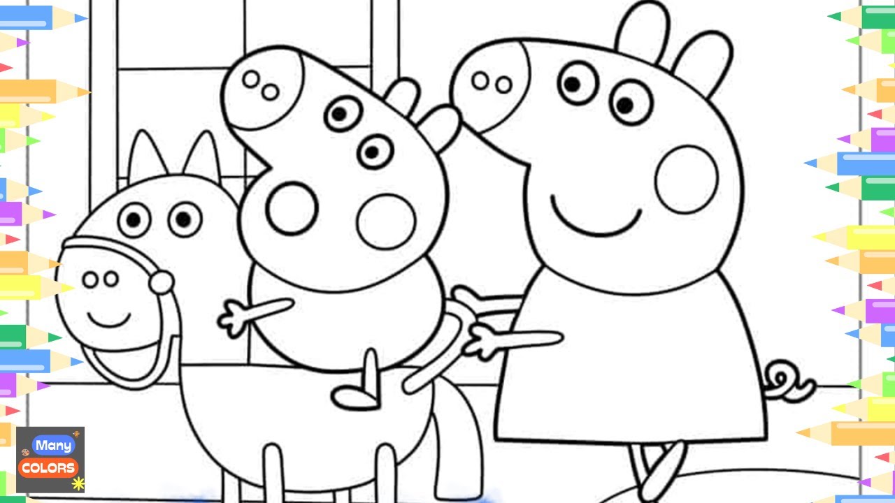PEPPA PIG COLORING PAGES / COLORING PAGE PEPPA PIG / DRAWING OF PEPPA ...