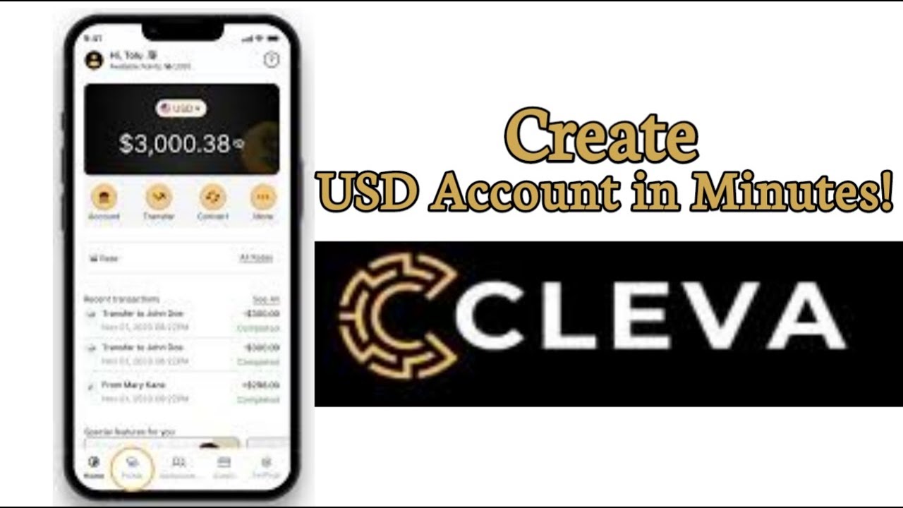 How to create a USD account using cleva - YouTube