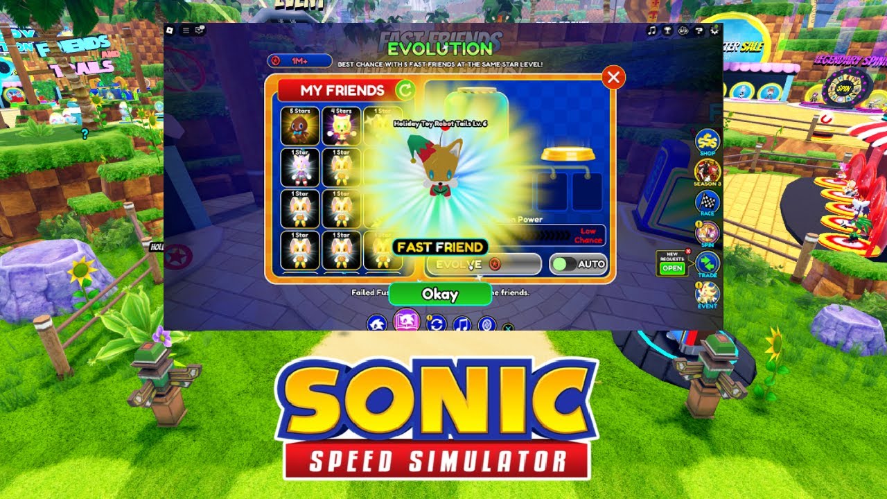 Making 6 Star Holiday Tails Fast Friend (Sonic Speed Simulator) - YouTube