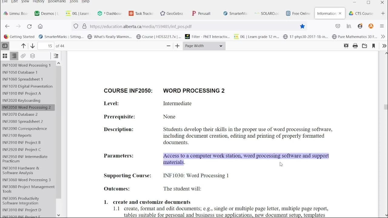 Word Processing 2 INF2050 Introductory Video - YouTube