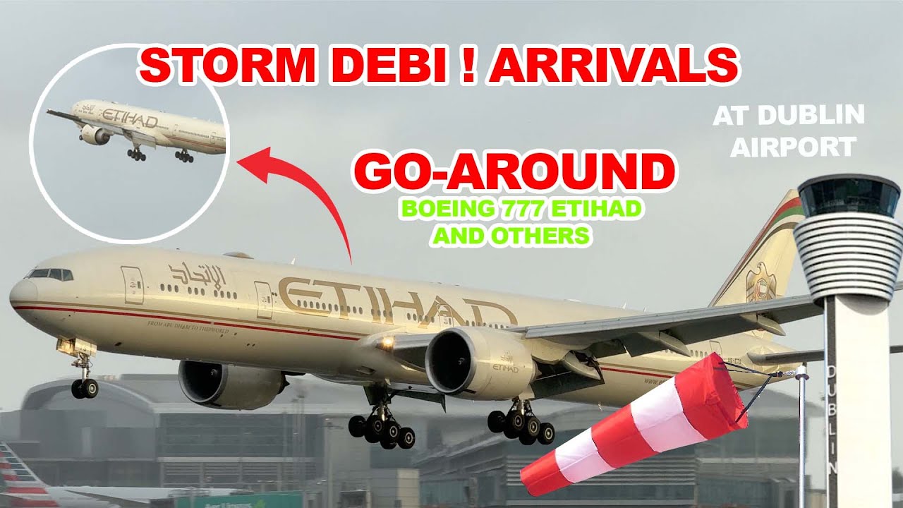 🔴 LIVE STORM DEBI ! at Dublin Airport RWY 28L 13/11/23 #flight #plane # ...