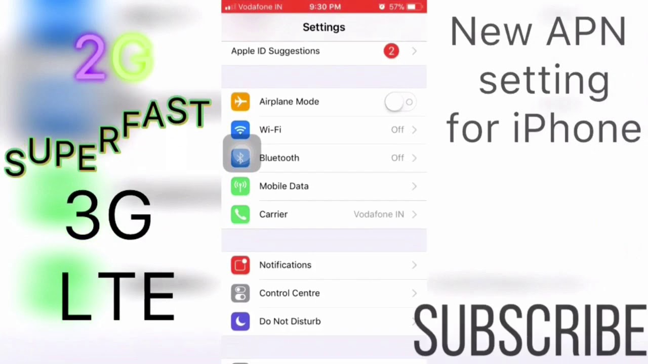 New APN setting for Vodafone on iPhone/android 100% working - YouTube