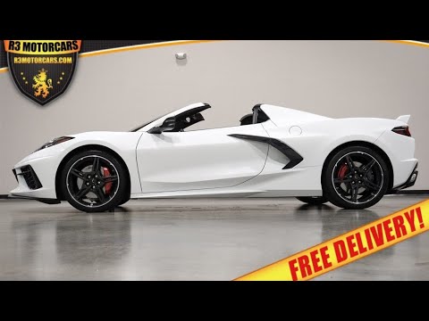 2022 CORVETTE Z51 2LT WHITE WITH RED INTERIOR 12K FREE ENCLOSED ...