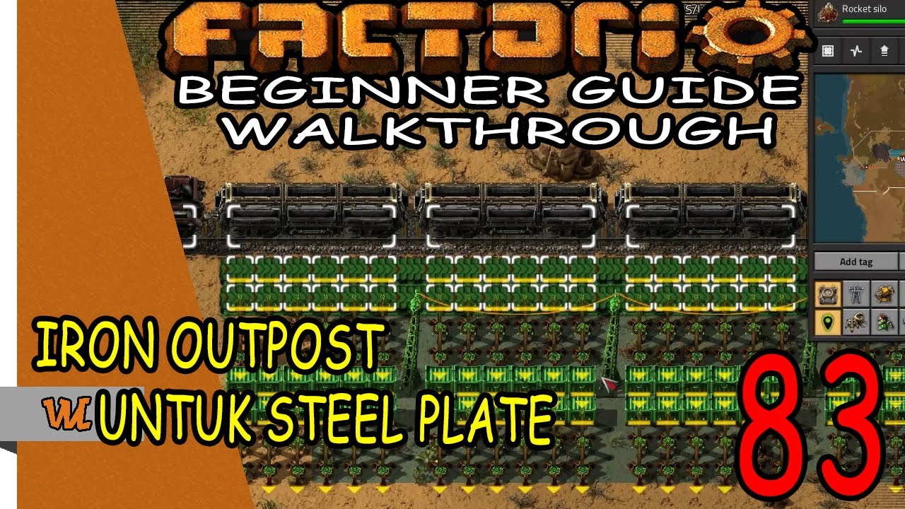 IRON OUTPOST UNTUK STEEL PLATE (83) - FACTORIO BEGINNER GUIDE ...