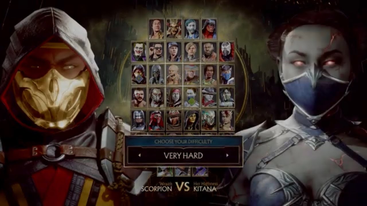 Mortal Kombat 11: Scorpion vs. Kitana (Very Hard) - YouTube