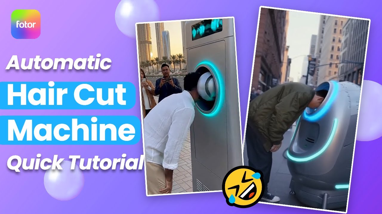 How to Make a Viral AI Barber Pod Video (Automatic Hair Cutting Machine ...
