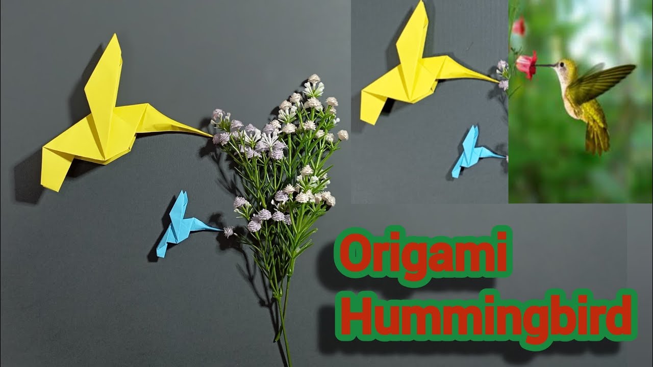 Origami Hummingbirds ( Paper Hummingbirds ) 🐥🐣🐥 - YouTube
