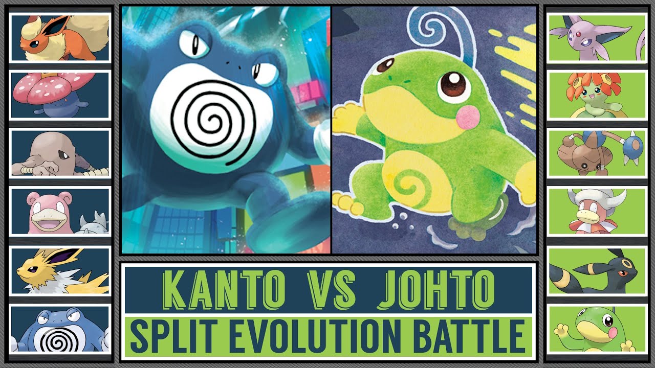 KANTO vs JOHTO | Split Evolution Pokémon Battle - YouTube