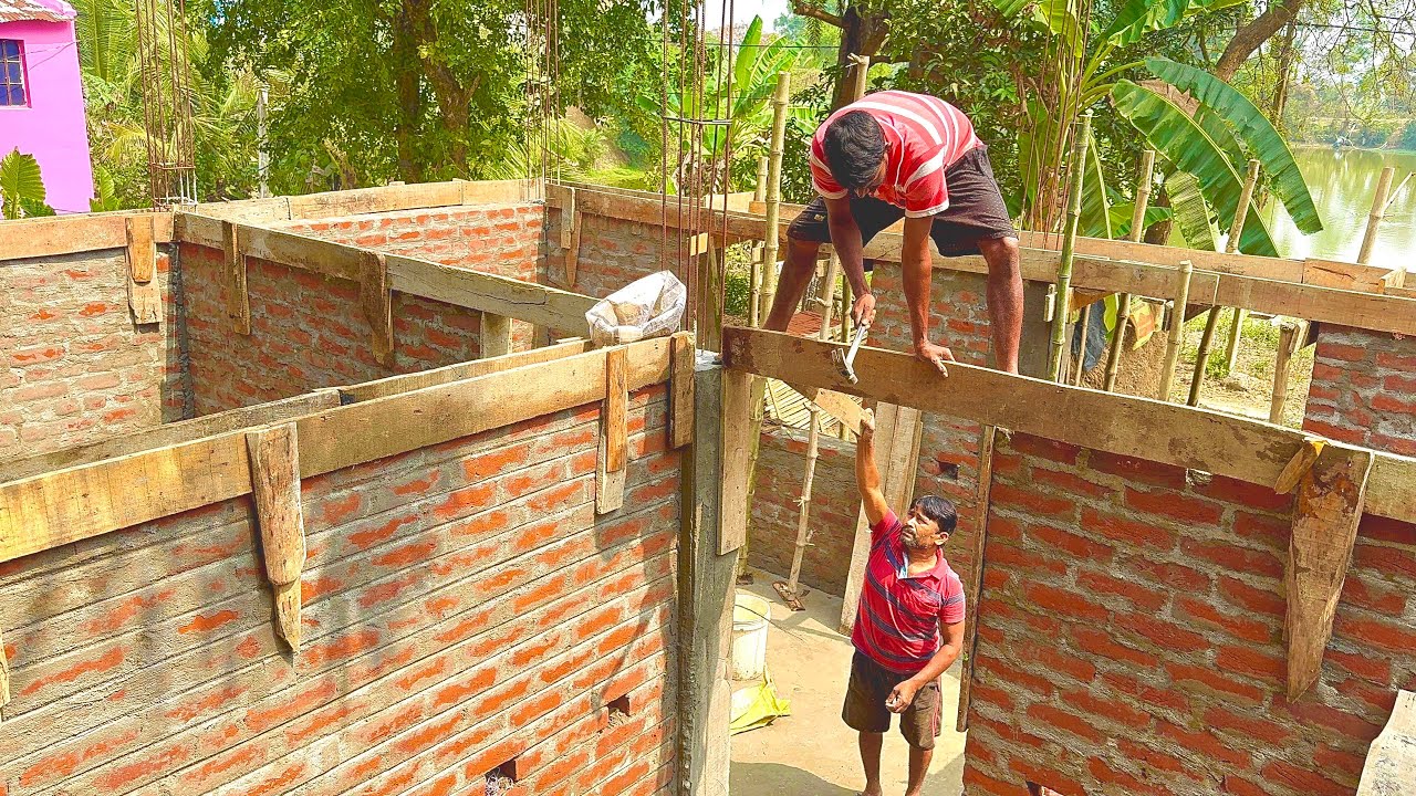 Lintel Formwork Techniques-ReinforcementSunshade and Slab for House ...