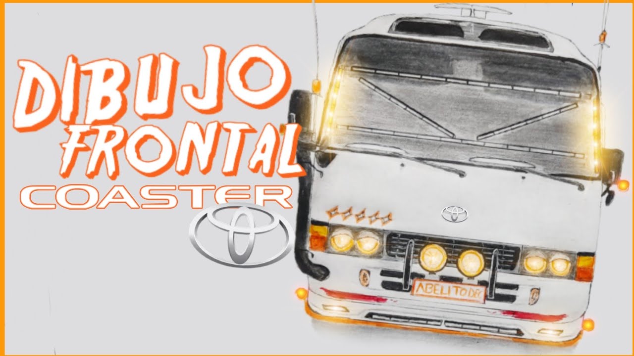 Dibujo frontal de bus Toyota Coaster - YouTube