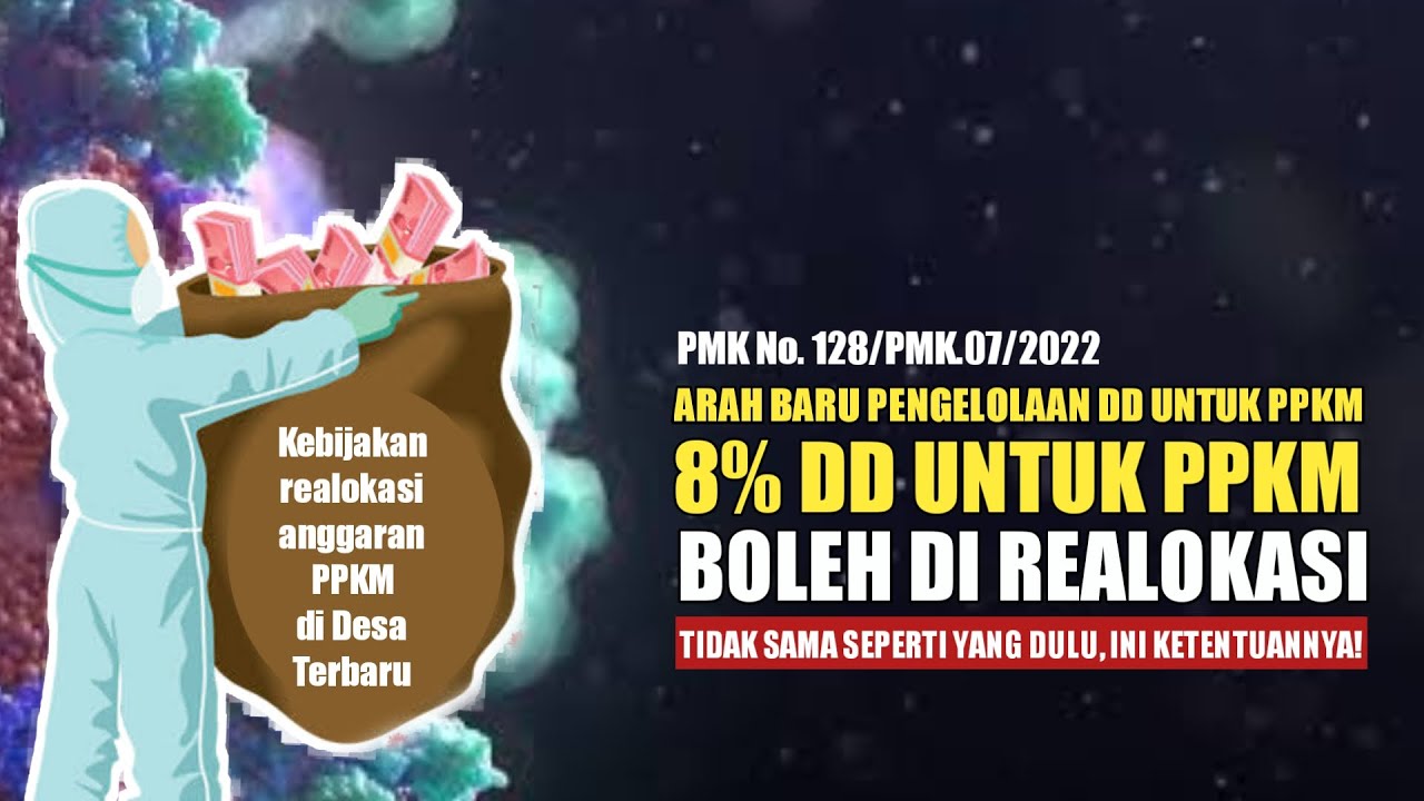 PENGATURAN REALOKASI DD UNTUK PPKM 8% 2022 - PMK 128 - YouTube