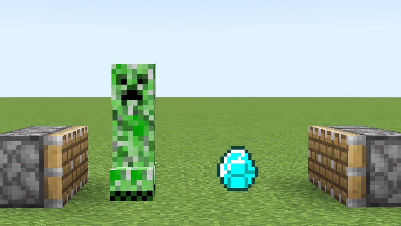 creeper + diamond = ??? - YouTube