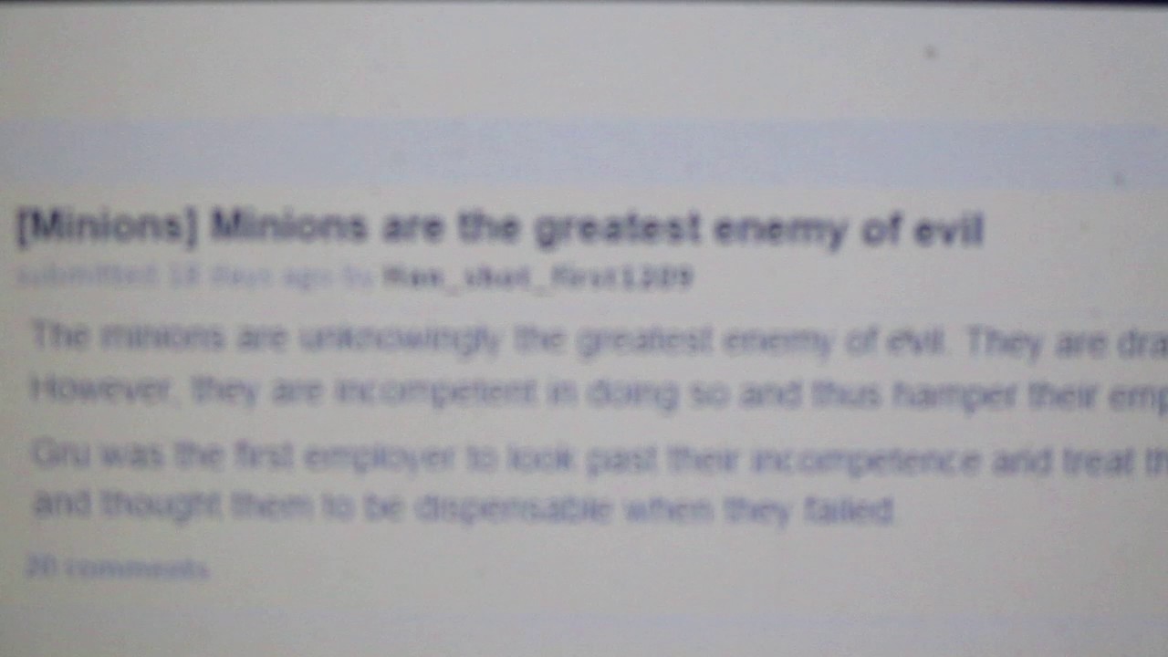 reddit theories 5:the minions are the greatest enemy of evil by han ...