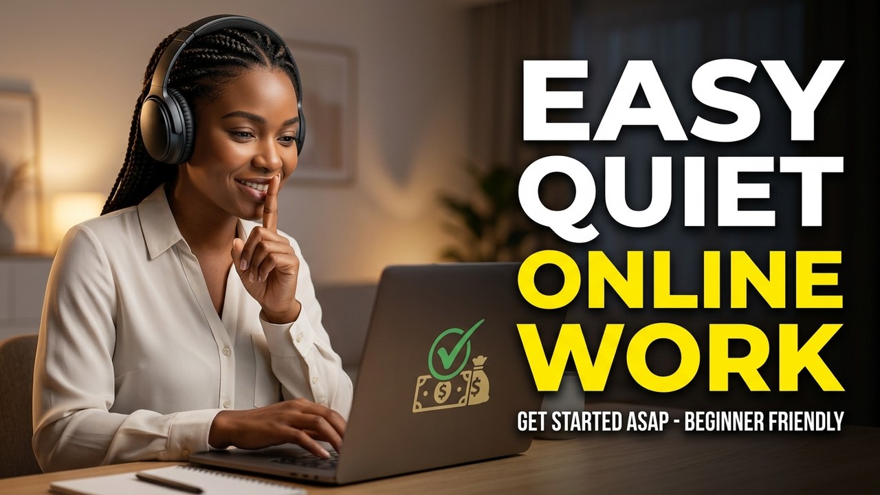 5 Easy QUIET Online Work - Get Started Immediately | Beginner Friendly ...