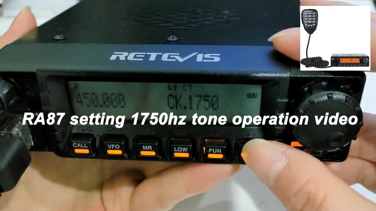 RA87 setting 1750hz tone operation video - YouTube