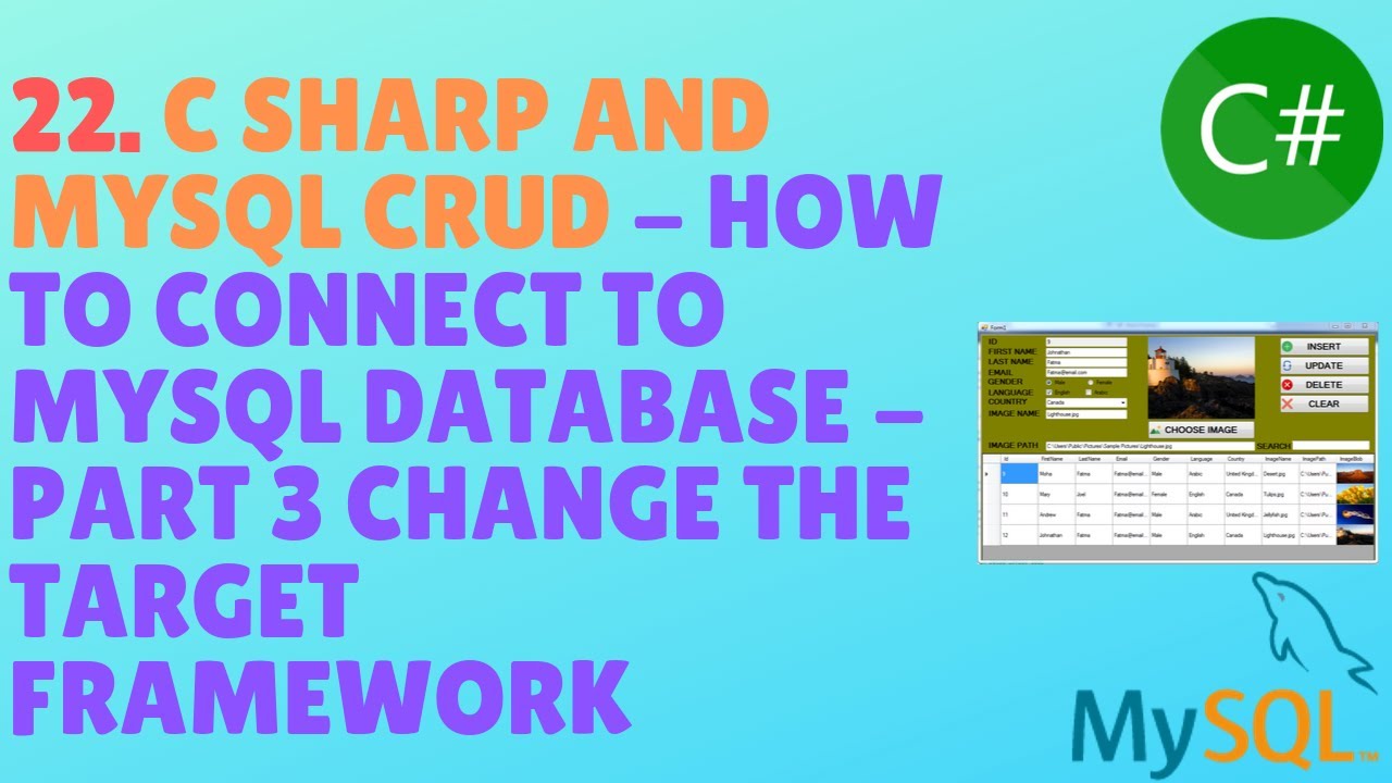 C Sharp And Mysql Database Crud Tutorial How To Add L
