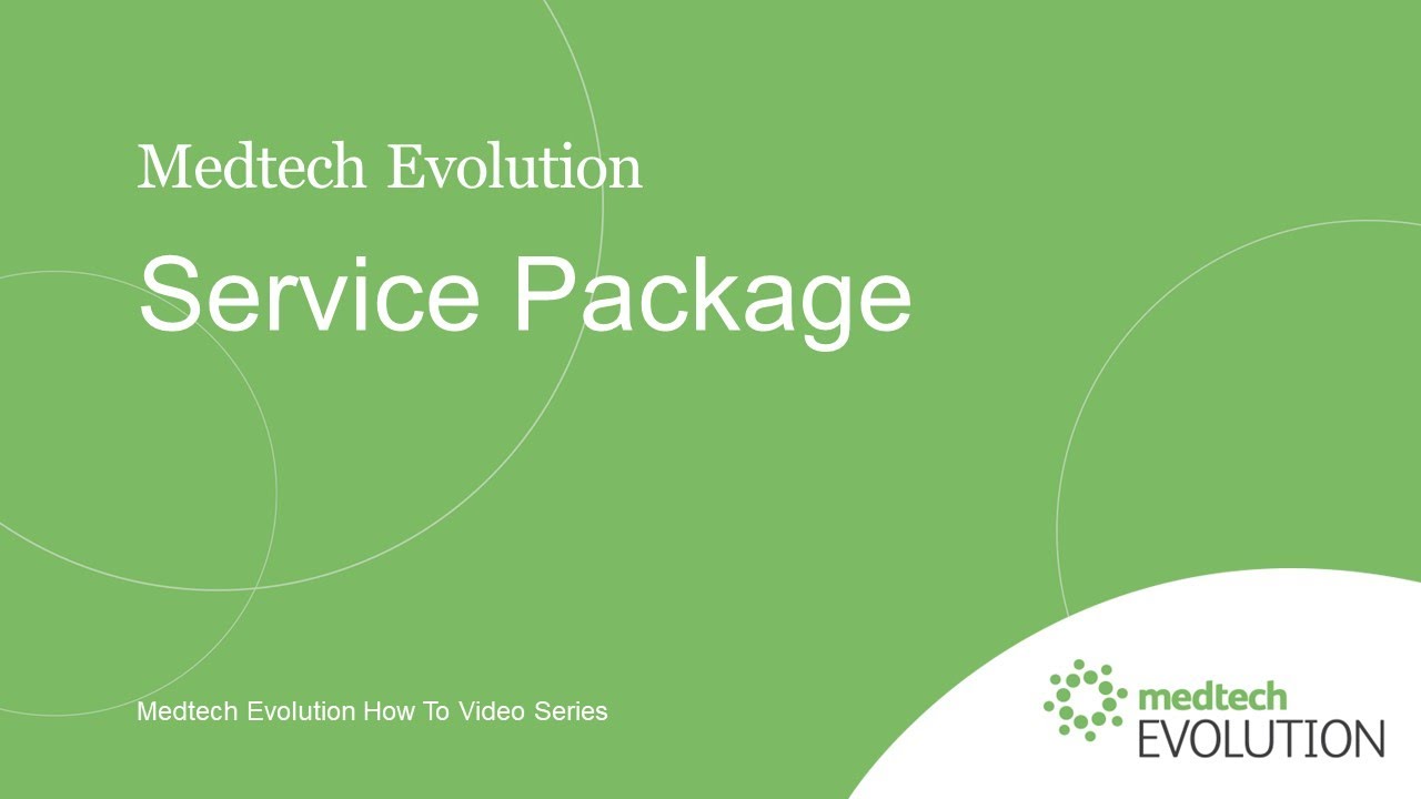 Medtech Evolution Service Package | V6.2 - YouTube