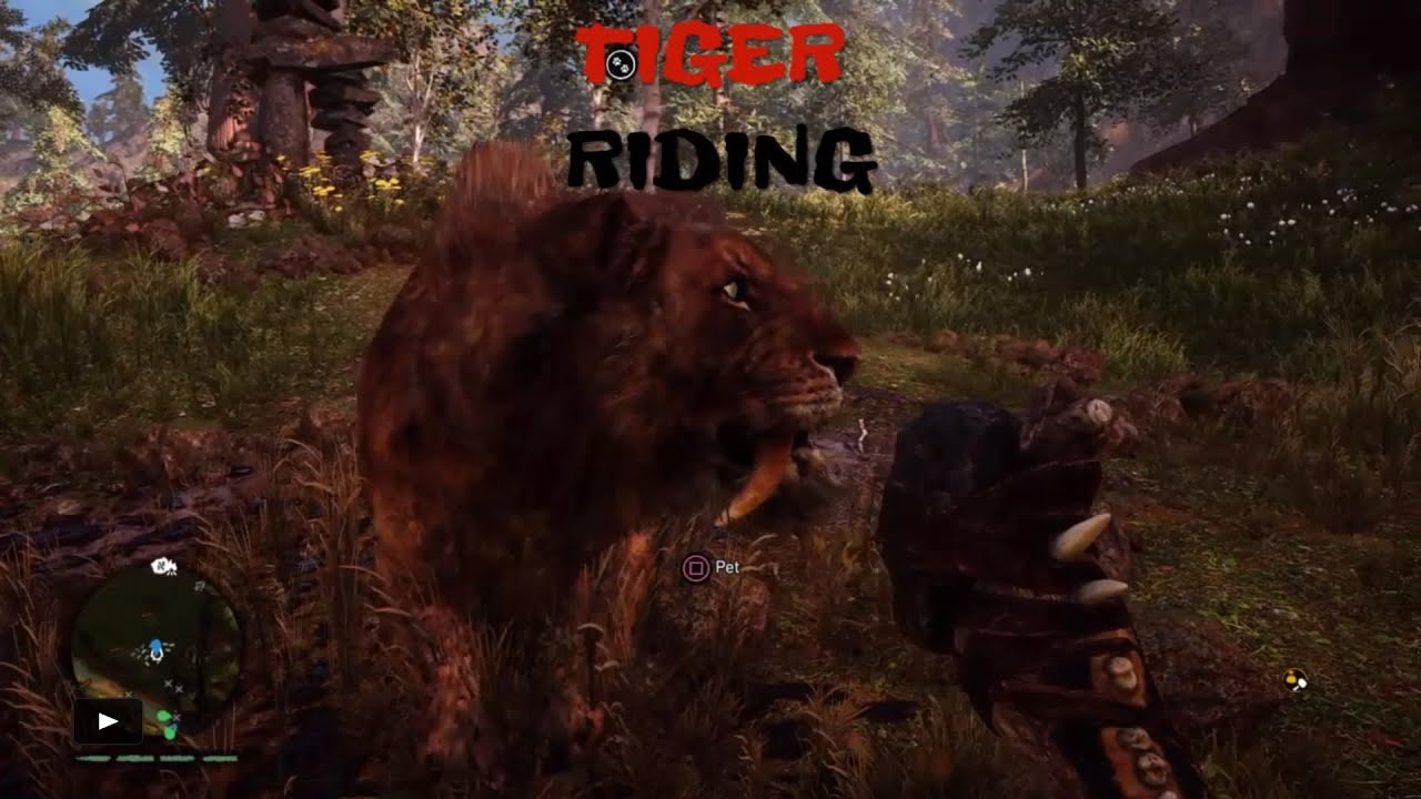 Riding a saber tooth tiger!!! FarCry Primal. - YouTube