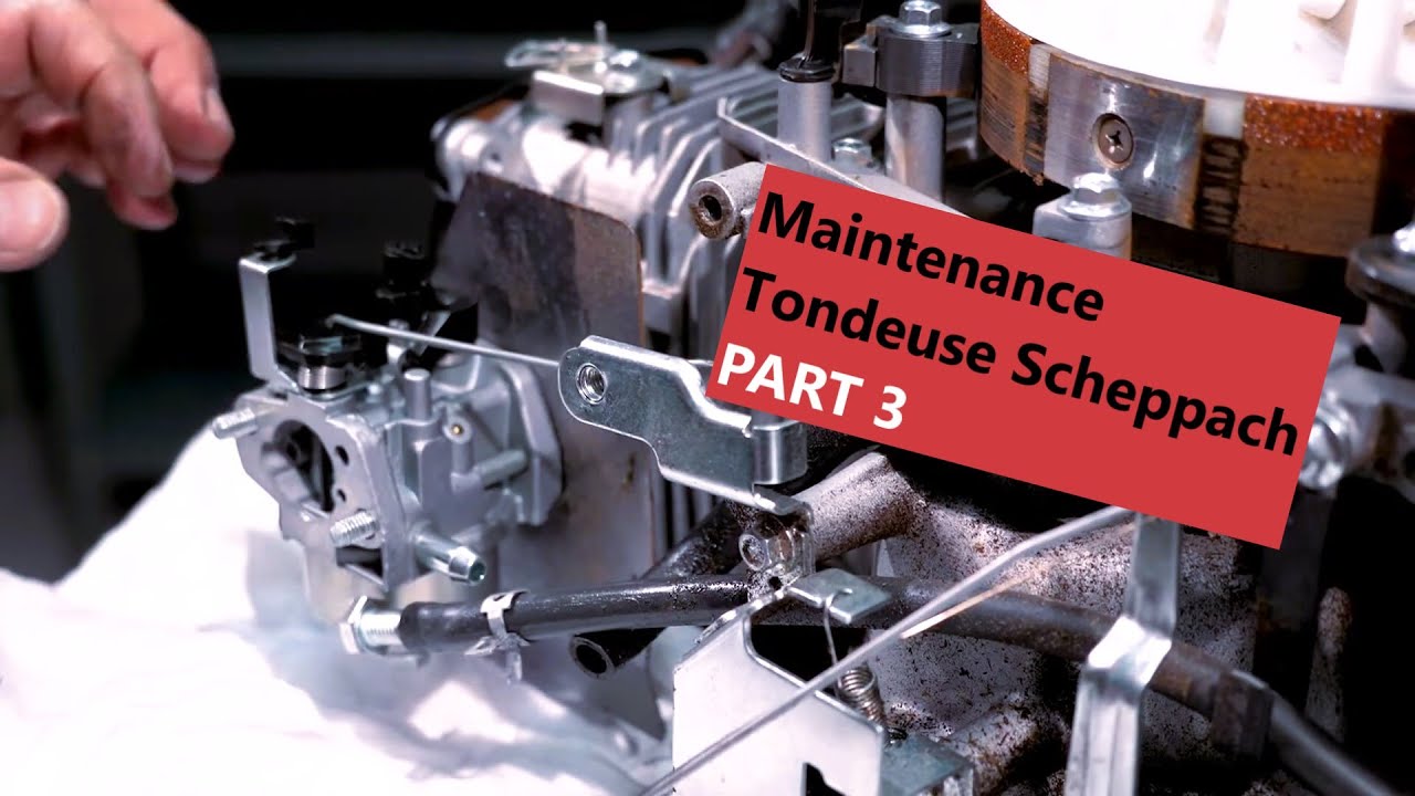 Maintenance tondeuse Scheppach PART 3 - YouTube