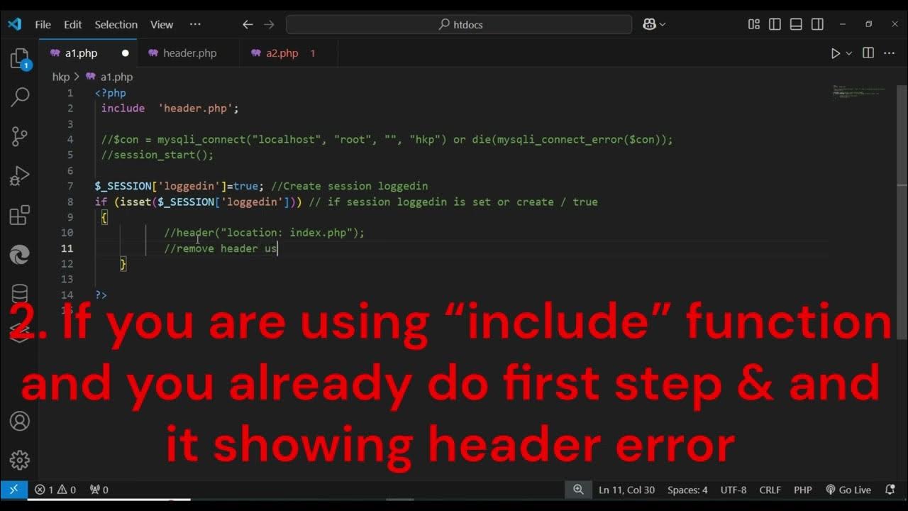 Cannot Modify Header Information-Header already sent by | PHP | 100% Working Solution | AK Web ...