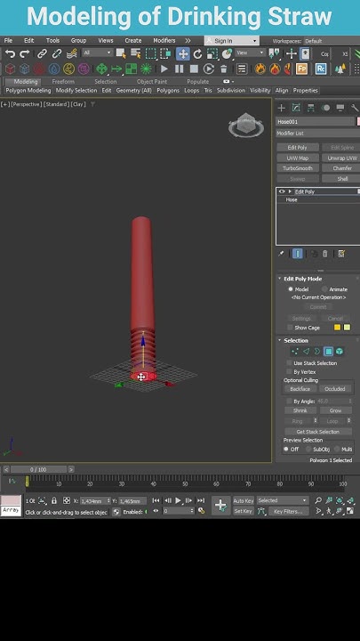 Quick Tutorial: Creating a Drinking Straw in 3Ds Max 🥤 #shorts #drinkingstraw #modelingtips ...